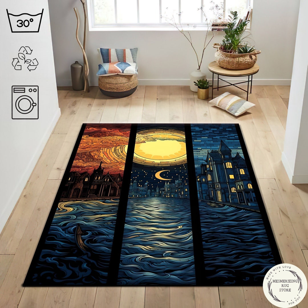 Famous Paintings, Van Gogh Style Rug, Painting Rug, Wall Hanging ...