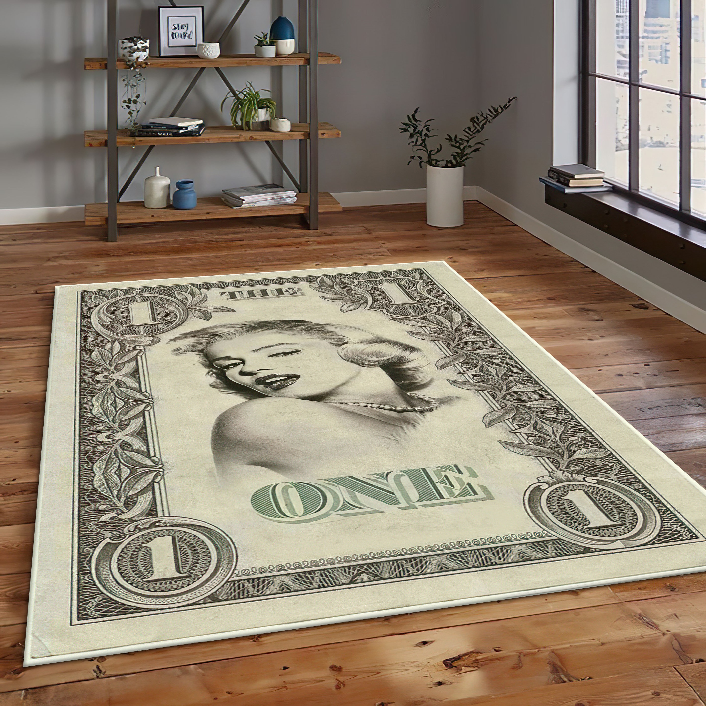 Marilyn Monroe Pattern One Dollar Rug, Money Rug, Music Rug, American ...