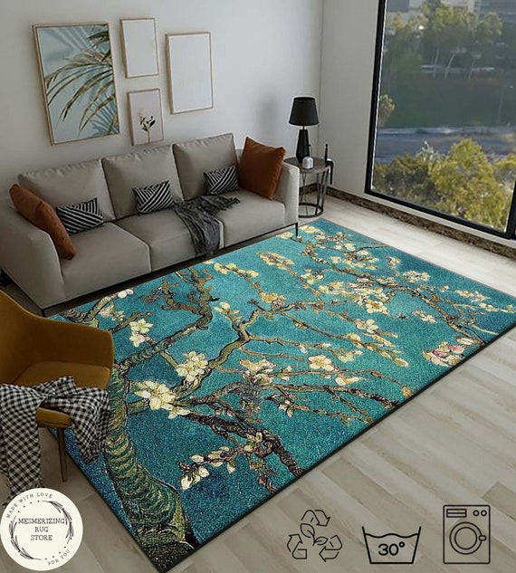 Famous Paintings Van Gogh Rug Almond Blossom Modern Art - Etsy