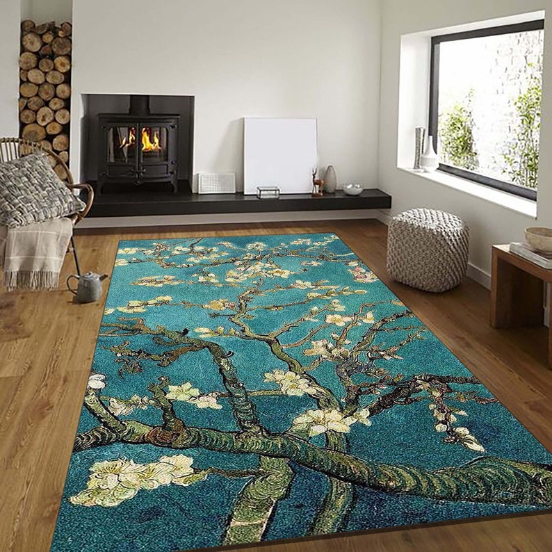 Famous Paintings Van Gogh Rug Almond Blossom Wall Hanging - Etsy