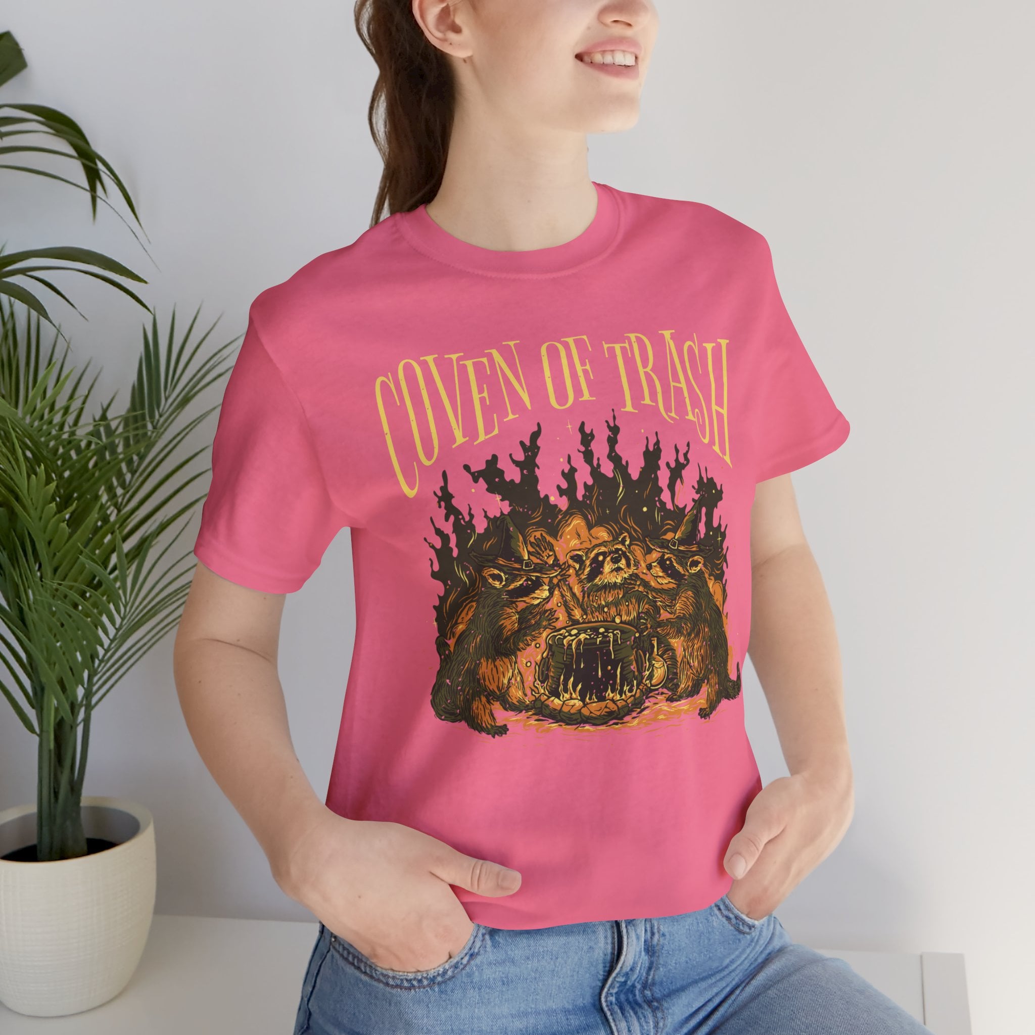 Coven of Trash Raccoon Halloween T-shirt Funny Horror Beetle Squad ...