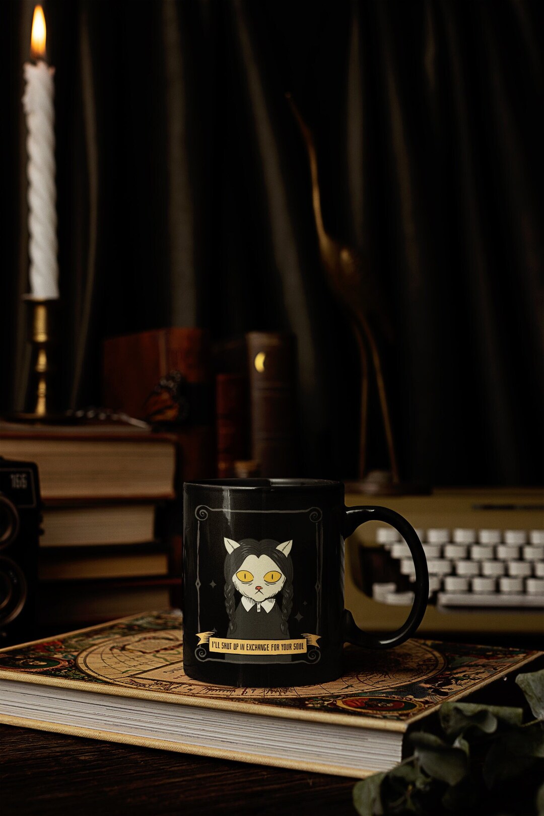 Ill Shut up in Exchange for Your Soul Black Mug, 15oz, Halloween Coffee ...