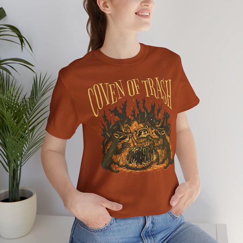 Coven of Trash Raccoon Halloween T-shirt Funny Horror Beetle Squad ...