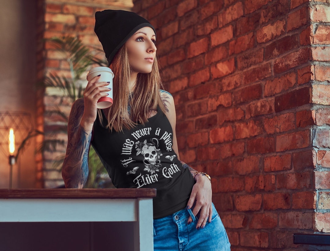Elder Goth It Was Never A Phase Women's Ideal Racerback Tank | Gothic ...
