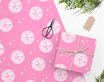 DISCO COWGIRL HAT Wrapping Paper Disco Ball Theme Mirrored - Etsy