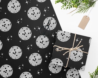 DISCO COWGIRL HAT Wrapping Paper Disco Ball Theme Mirrored - Etsy