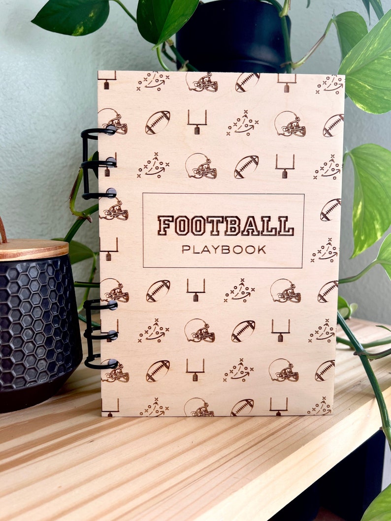 Wooden Journal - Laser Engraved A5 Journal With Football Theme ...