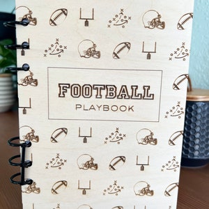 Wooden Journal - Laser Engraved A5 Journal With Football Theme ...