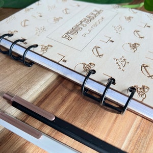 Wooden Journal - Laser Engraved A5 Journal With Football Theme ...