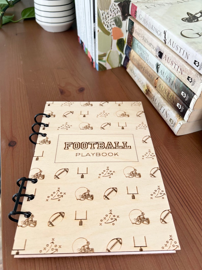 Wooden Journal - Laser Engraved A5 Journal With Football Theme ...