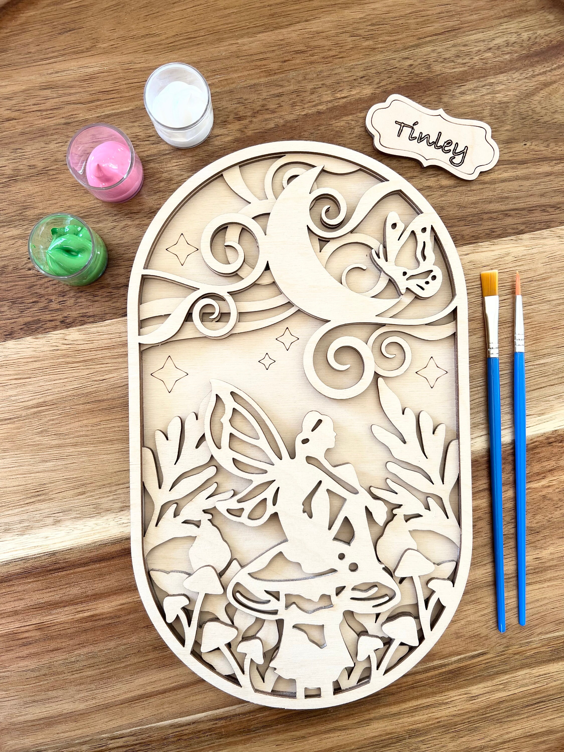 DIY Paint Kit - Name Plate Add-on | Laser Engraved Personalized Name ...