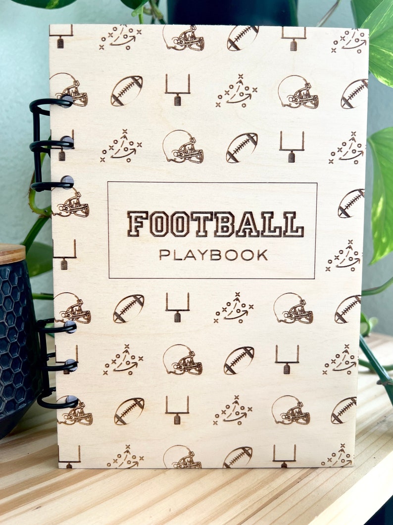Wooden Journal - Laser Engraved A5 Journal With Football Theme ...