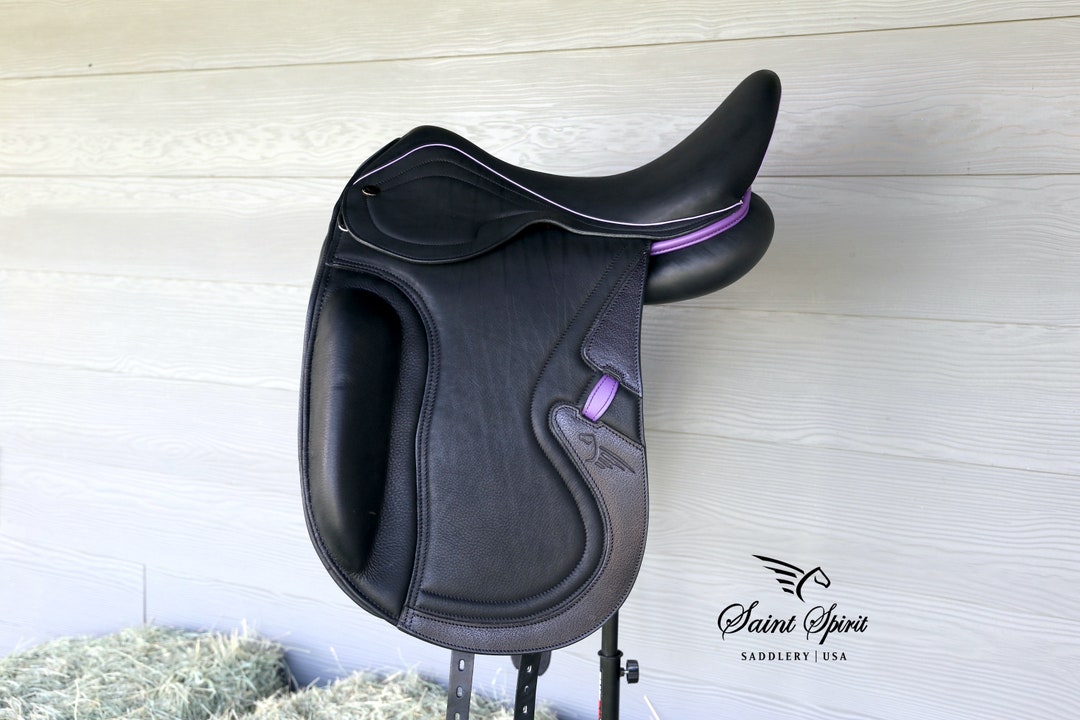 Saint Spirit Dressage Saddle Performance 2 Black-purple Dressage ...