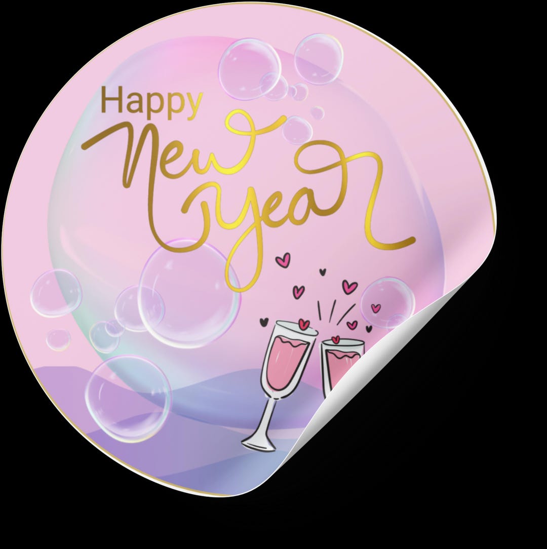 Customizable Cheers to Love Circle Sticker Digital Canva Template - Etsy