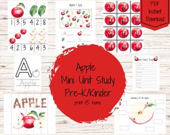 Apple Unit Study Kindergarten - Etsy