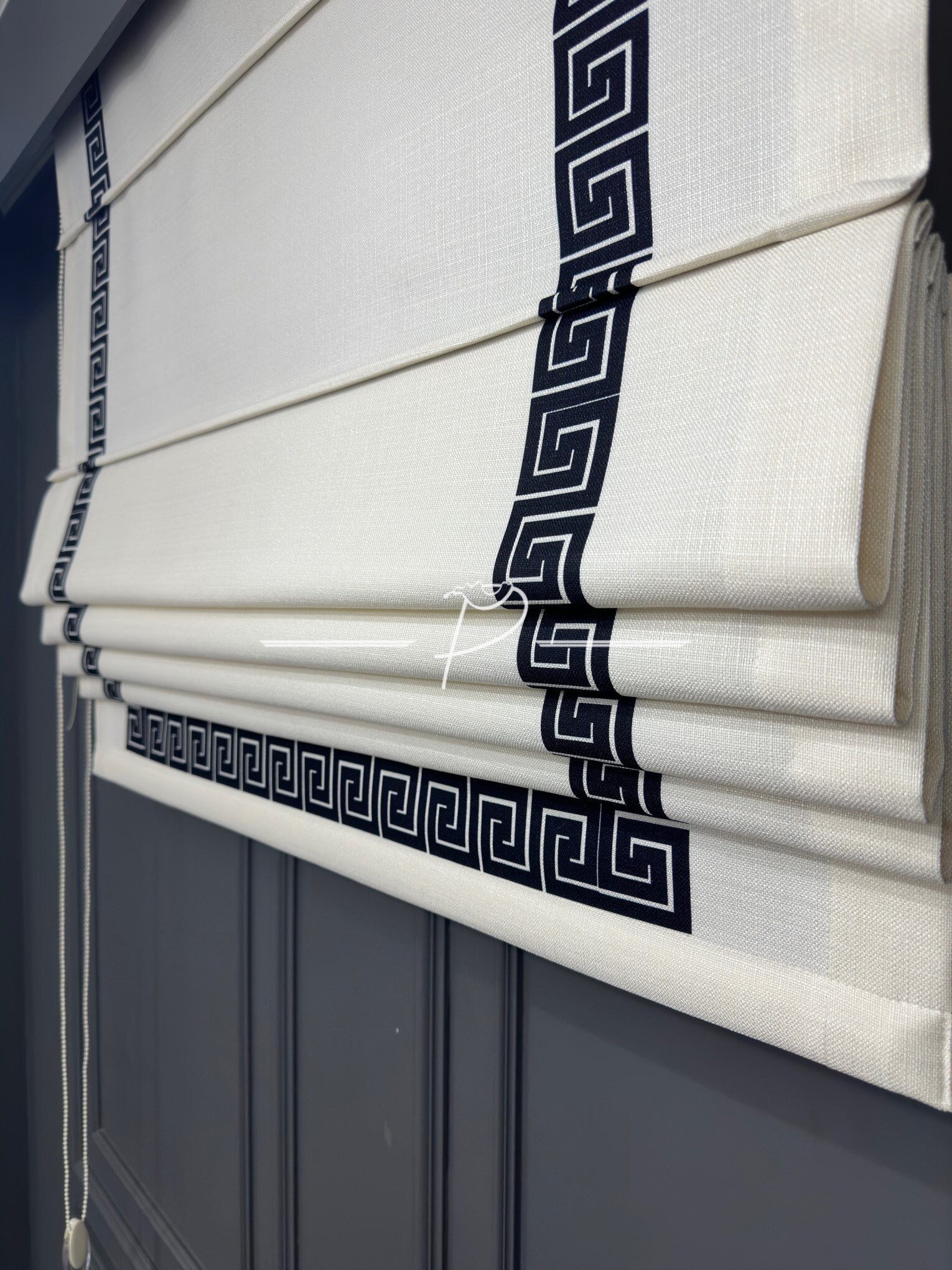 Roman Shade With Chain Mechanism , 100% Linen. Natural ,linen Blind ...