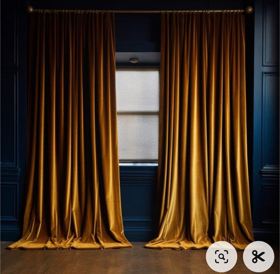 Velvet Curtain 31 Color Options ,custom Size Drapery for Living Room ...