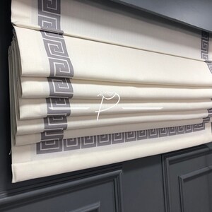 Roman Shade With Chain Mechanism , 100% Linen. Natural ,linen Blind ...