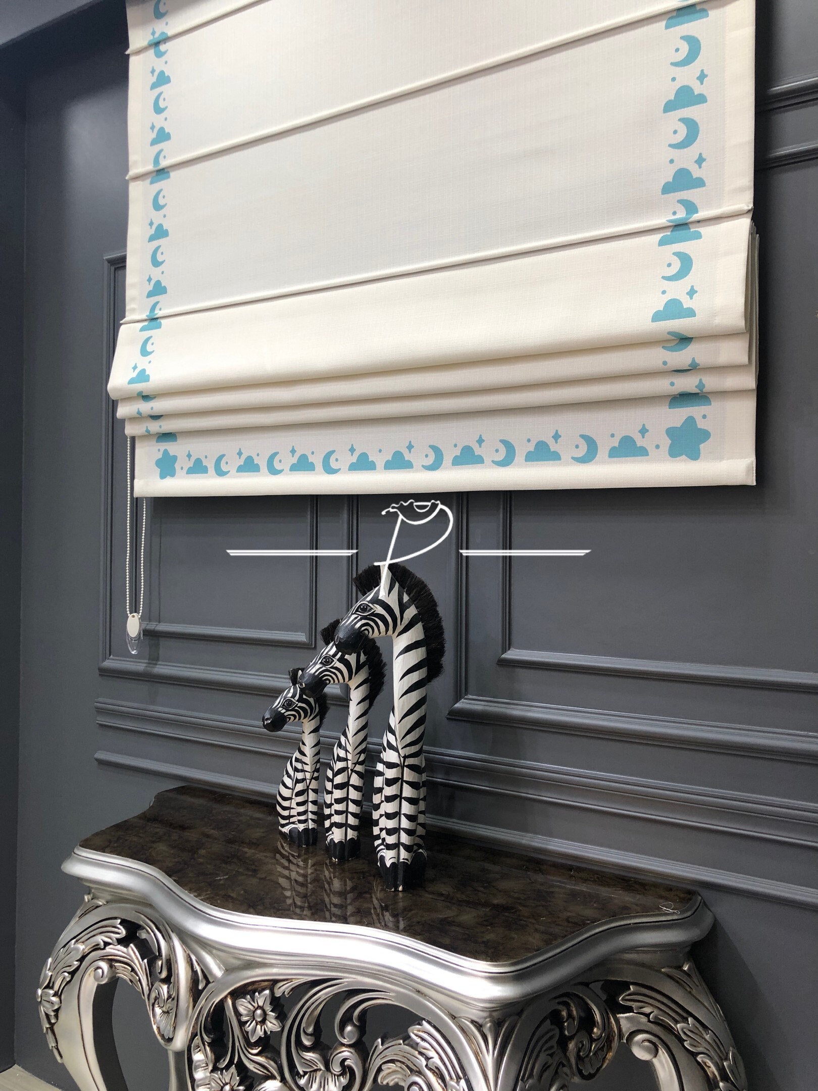 Roman Shade With Chain Mechanism , 100% Linen. Natural ,linen Blind ...