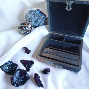 Chakra Crystal Tree of Life Yggdrasil Black Wooden Storage Compartment ...