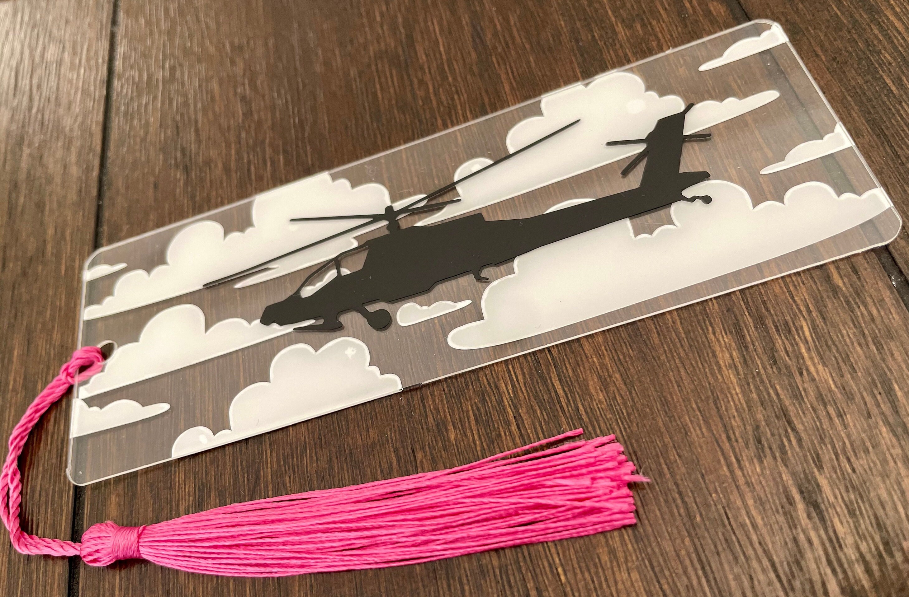 US Army Helicopter Clear Acrylic Bookmark,army Aviation Gift, Army Wife ...