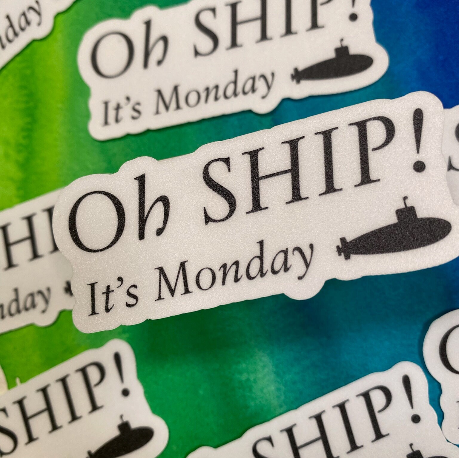 Oh SHIP It's Monday Submarine Submarine Sticker Waterproof Sticker Navy ...