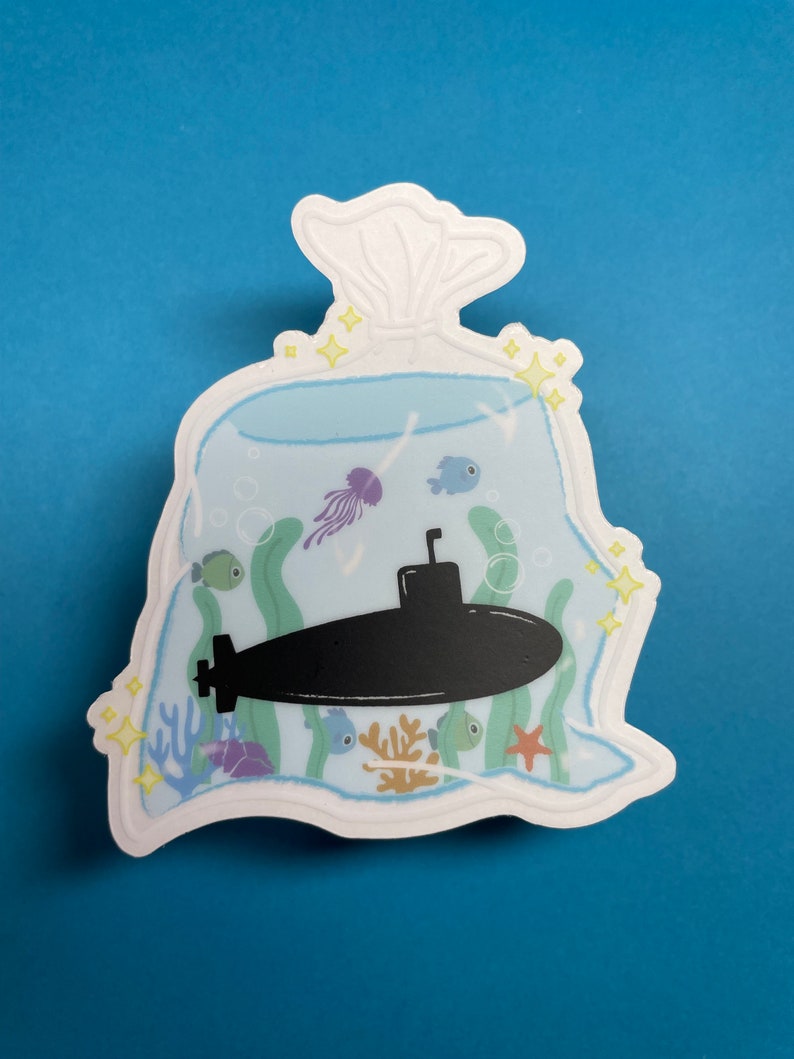 Submarine Goldfish Sticker Decal Military Gift Navy Sub Wife Gift ...
