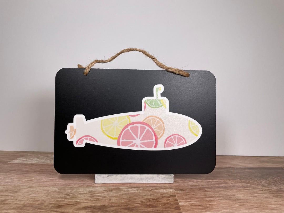 Submarine Cute Lemon Sign Cute Submarine Decor Hanging Blackboard ...
