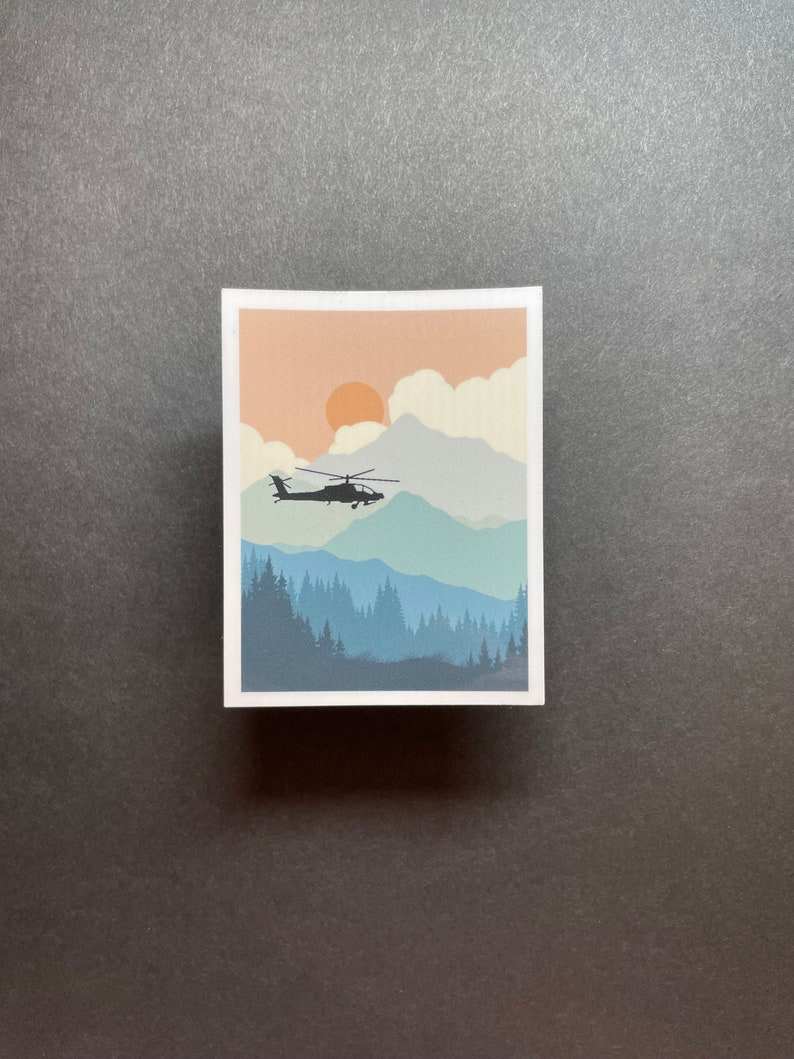 Helicopter Mountain Sticker, Helicopter, Helicopter Stickers , Chinook ...