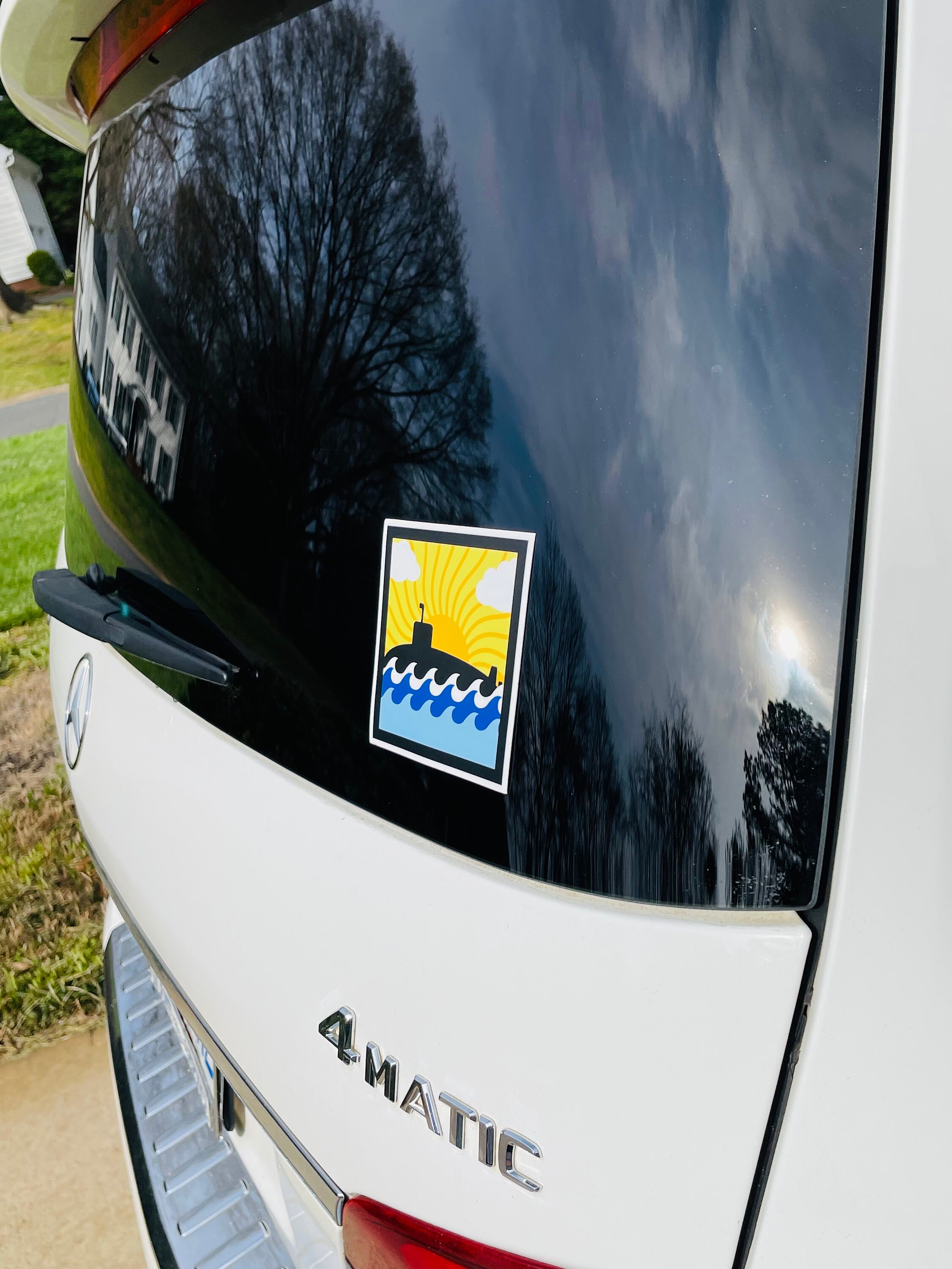 Submarine Sunset Car Decal Sticker - Submarine Car Sticker - Submarine ...