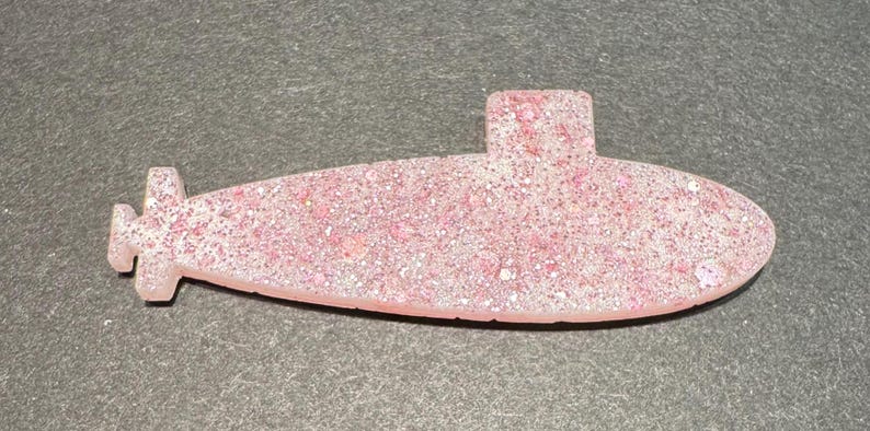 Resin Submarine Key Chain, Keepsake, Magnet, Sub Wife Gift, Glitter ...