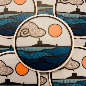Mosaic Submarine - Submarine - Submarine Sticker - Navy Gift ...