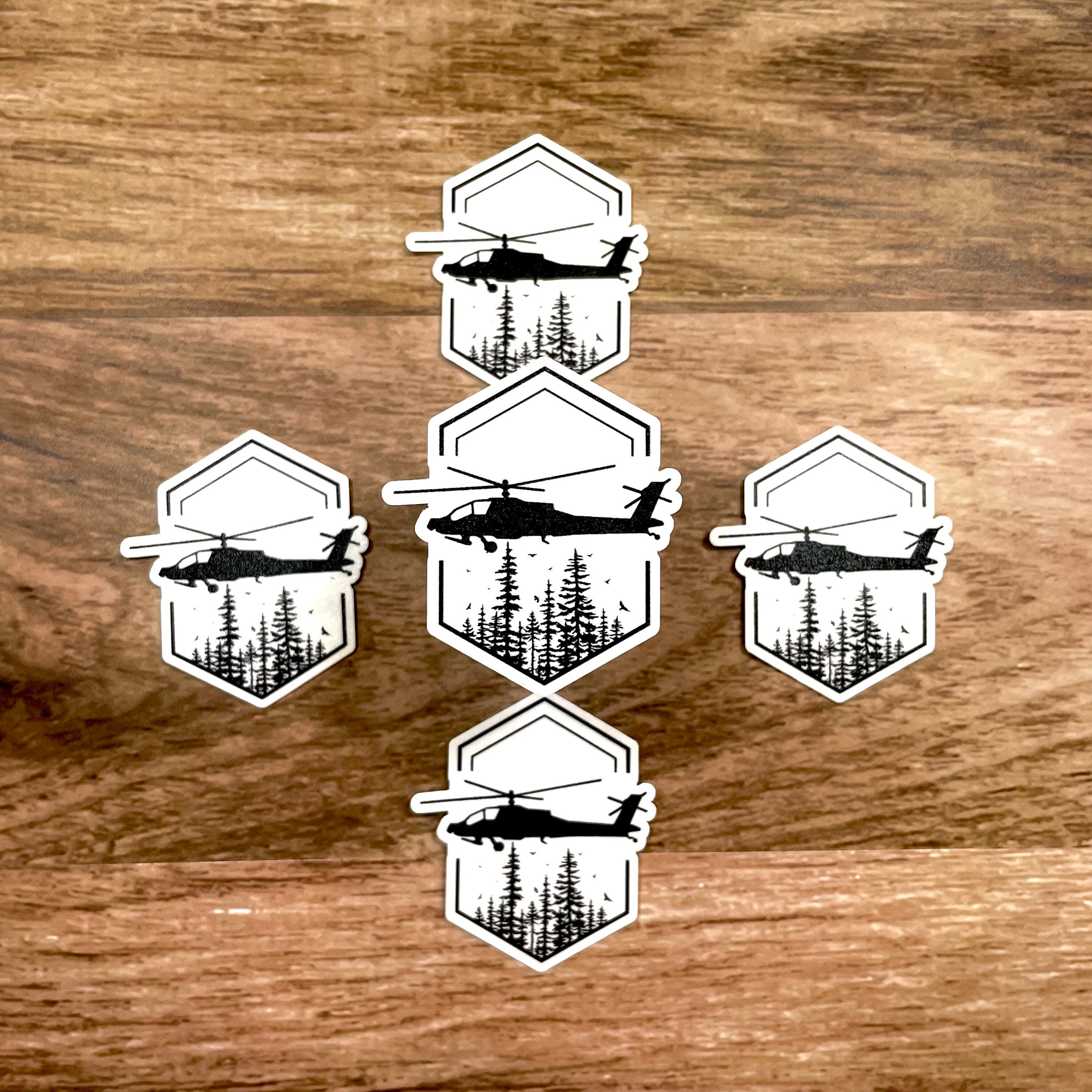 Silhouette Helicopter Sticker Army Helicopter Helicopter - Etsy