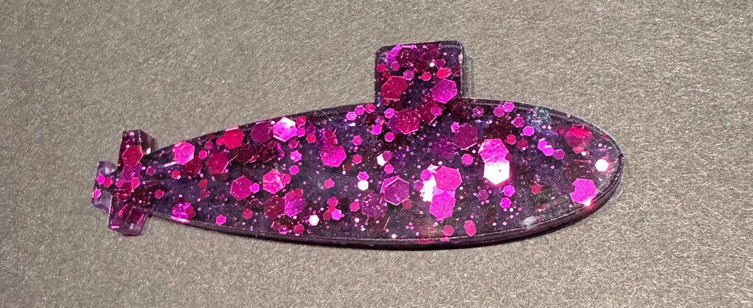 Resin Submarine Key Chain, Keepsake, Magnet, Sub Wife Gift, Glitter ...