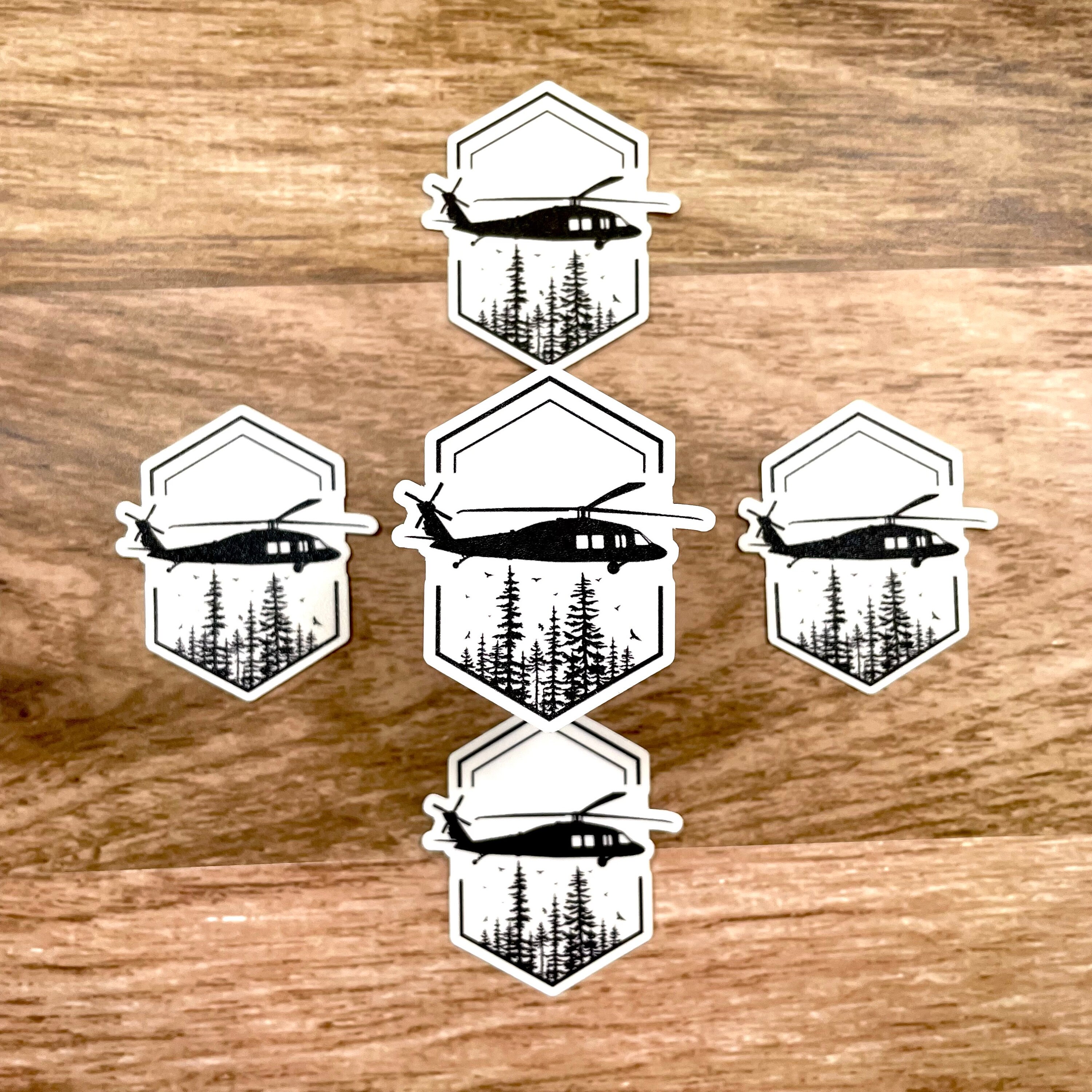 Silhouette Helicopter Sticker Army Helicopter Helicopter - Etsy