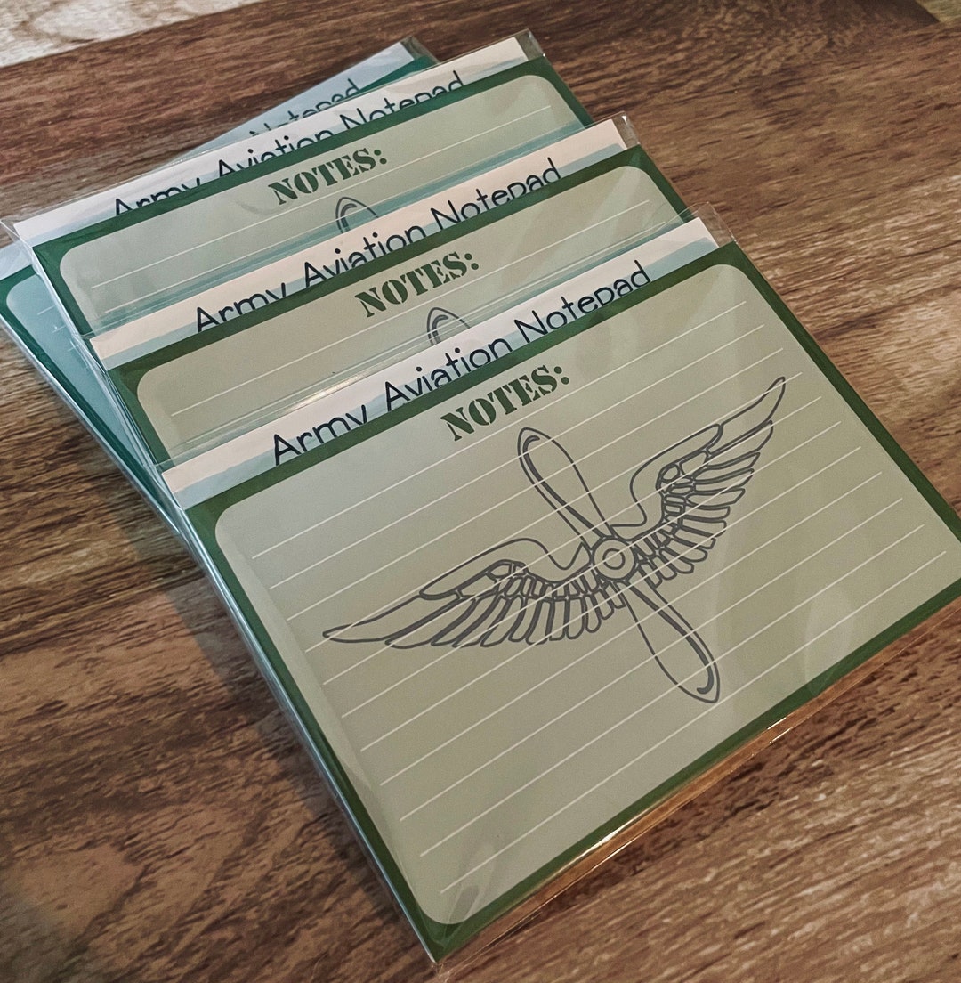 Army Aviation Notepad, Army Helicopter Notepad, Aviation Stationary ...
