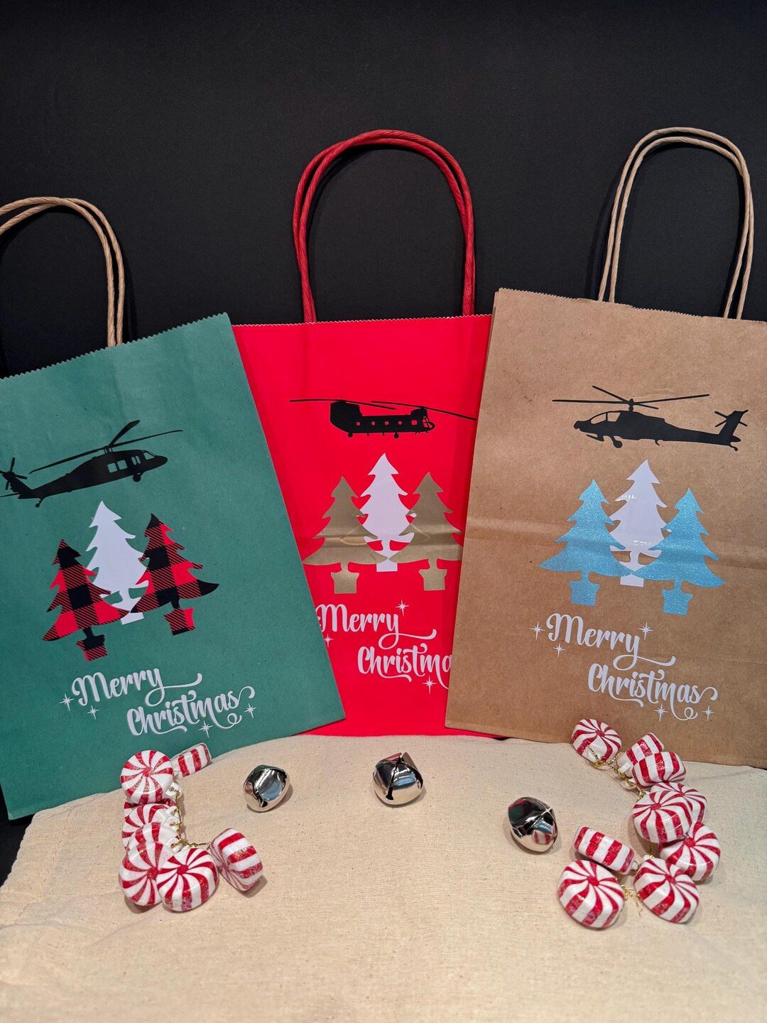 Helicopter Gift Bag - Blackhawk, Apache, Chinook - Christmas Gift Bag ...