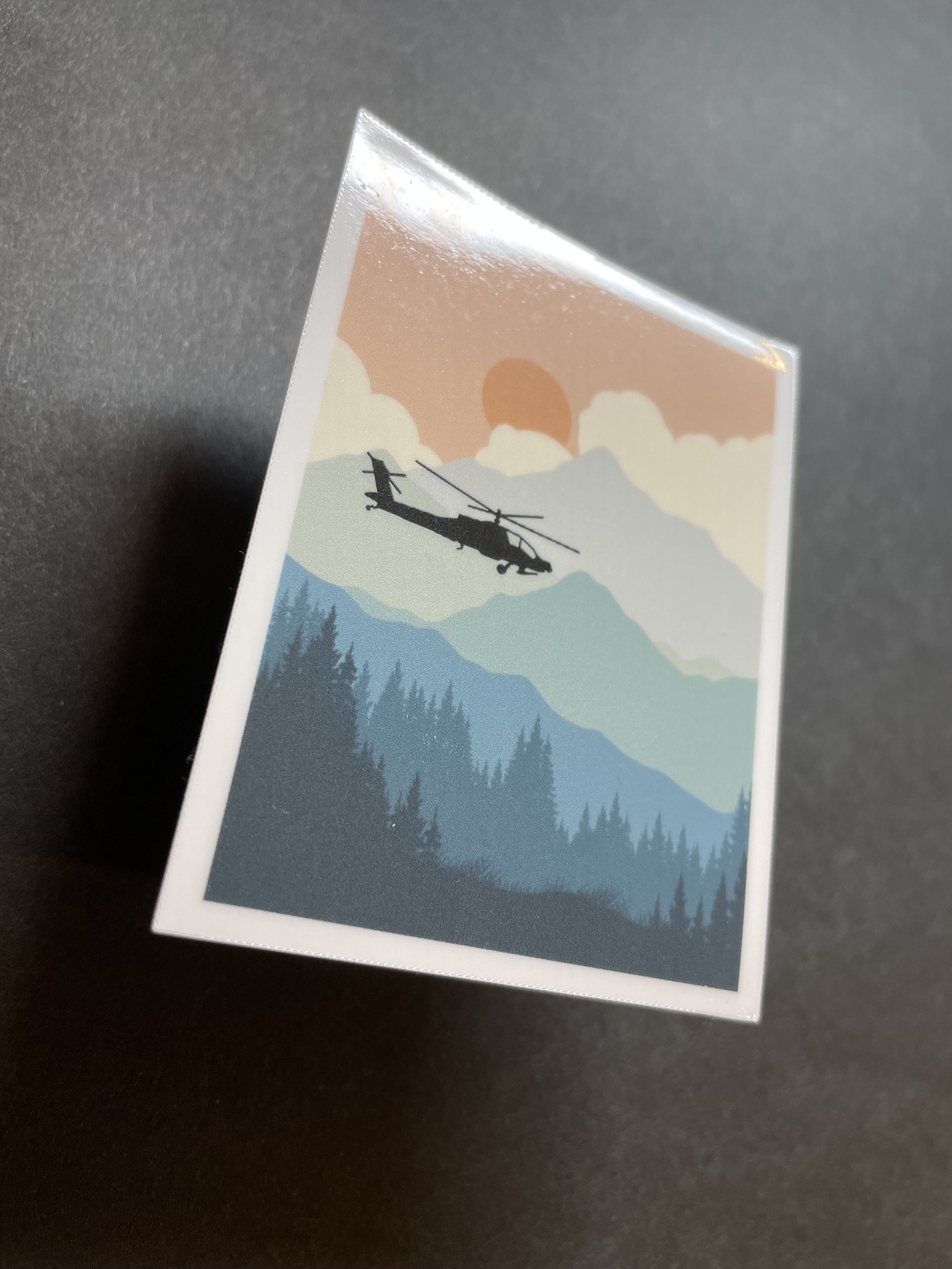 Helicopter Mountain Sticker, Helicopter, Helicopter Stickers , Chinook ...