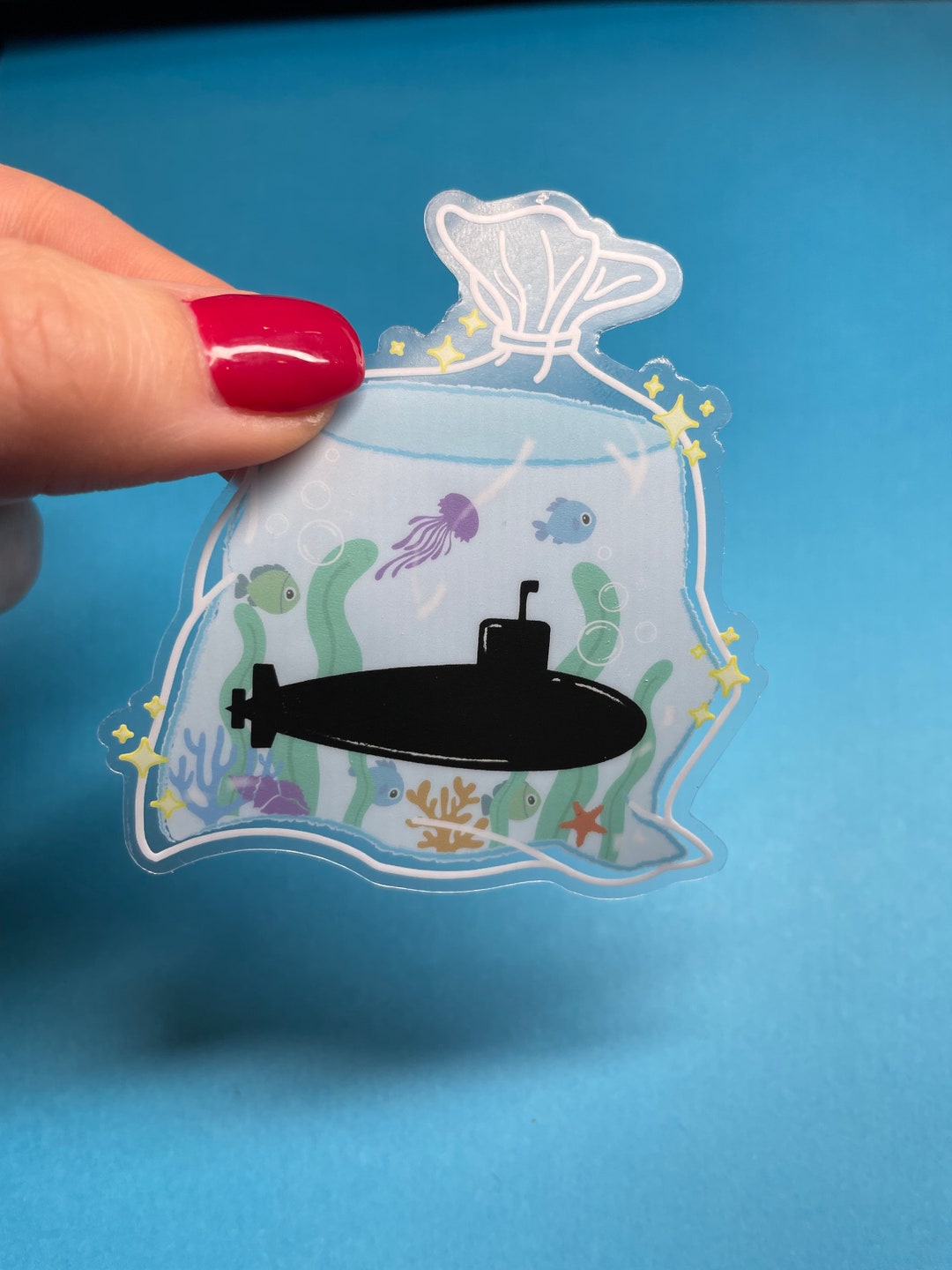 Submarine Goldfish Sticker Decal Military Gift Navy Sub Wife Gift ...