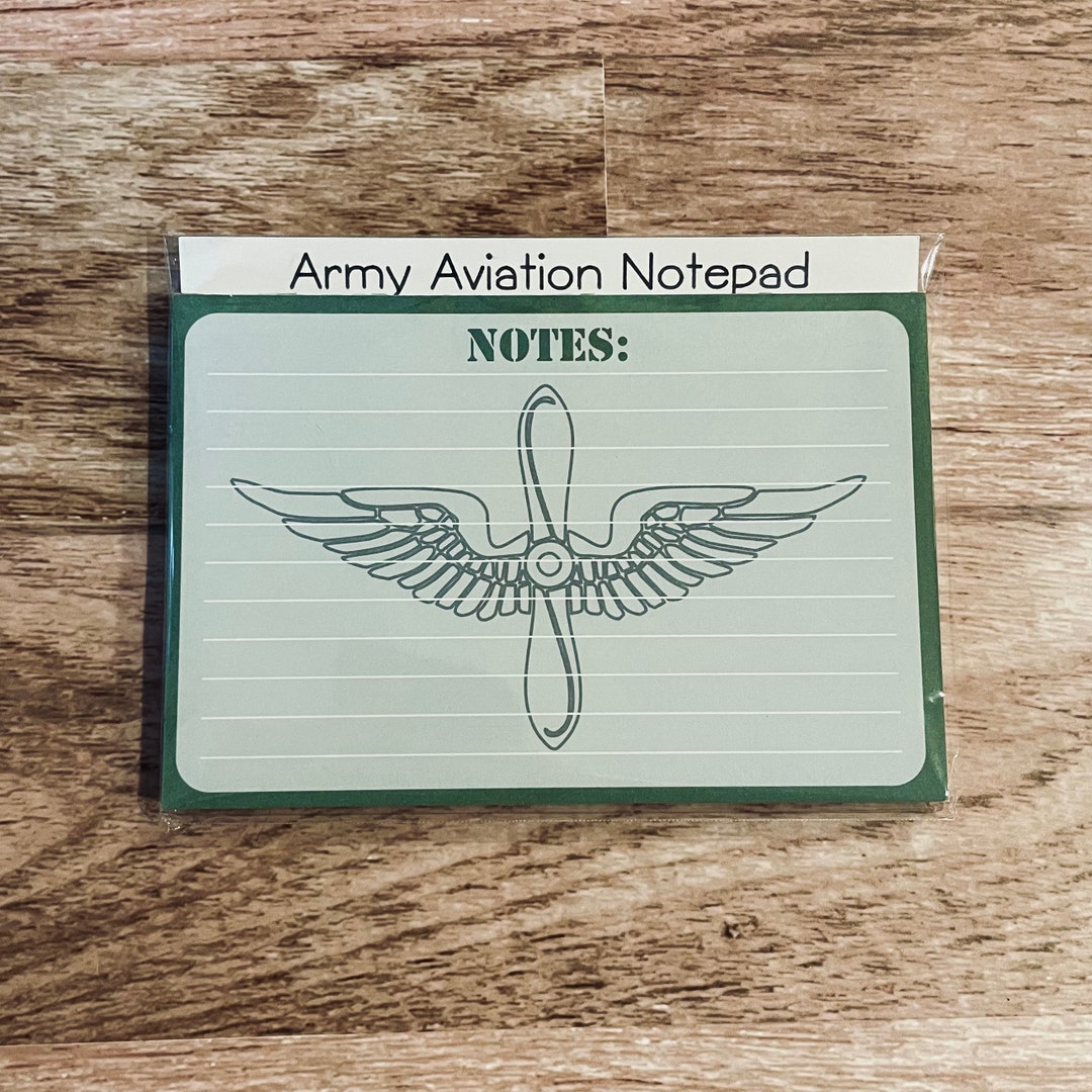 Army Aviation Notepad, Army Helicopter Notepad, Aviation Stationary ...