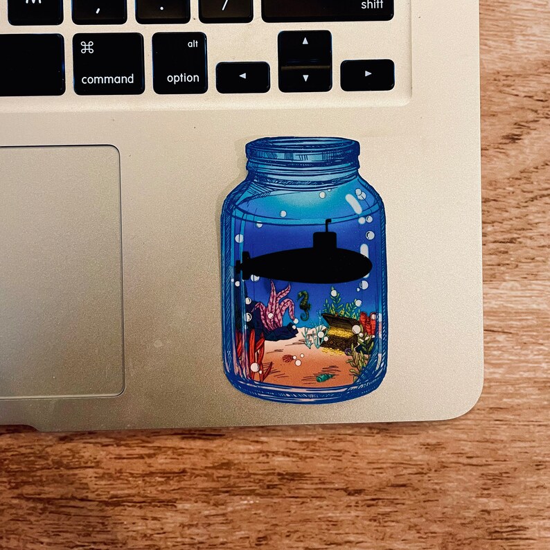 Submarine Mason Jar Sticker Sub Decal Navy Gift Halfway Sub Wife Navy ...