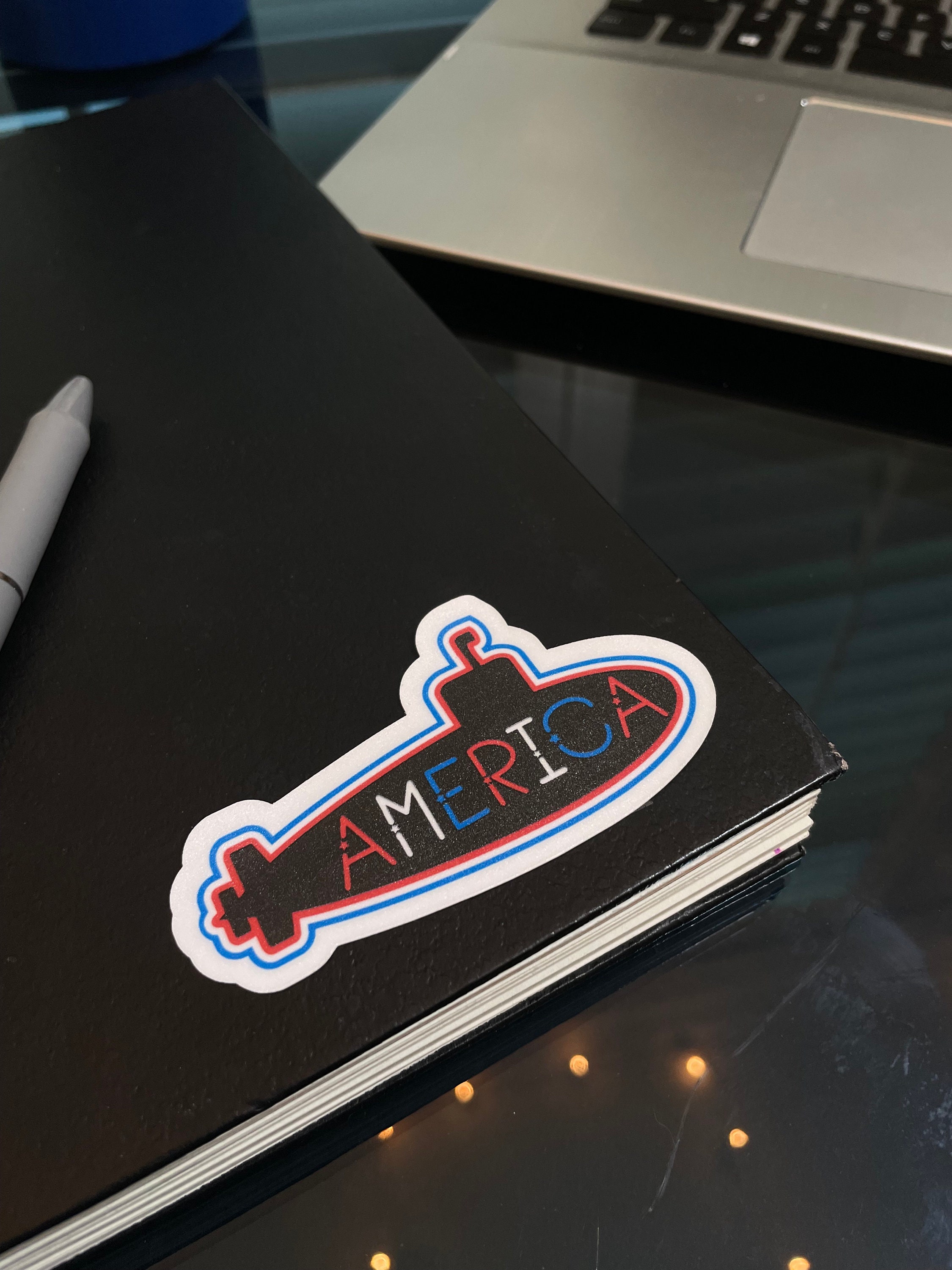 Submarine Americana Sticker Patriotic Sub Sailor Decal Navy Deployment ...