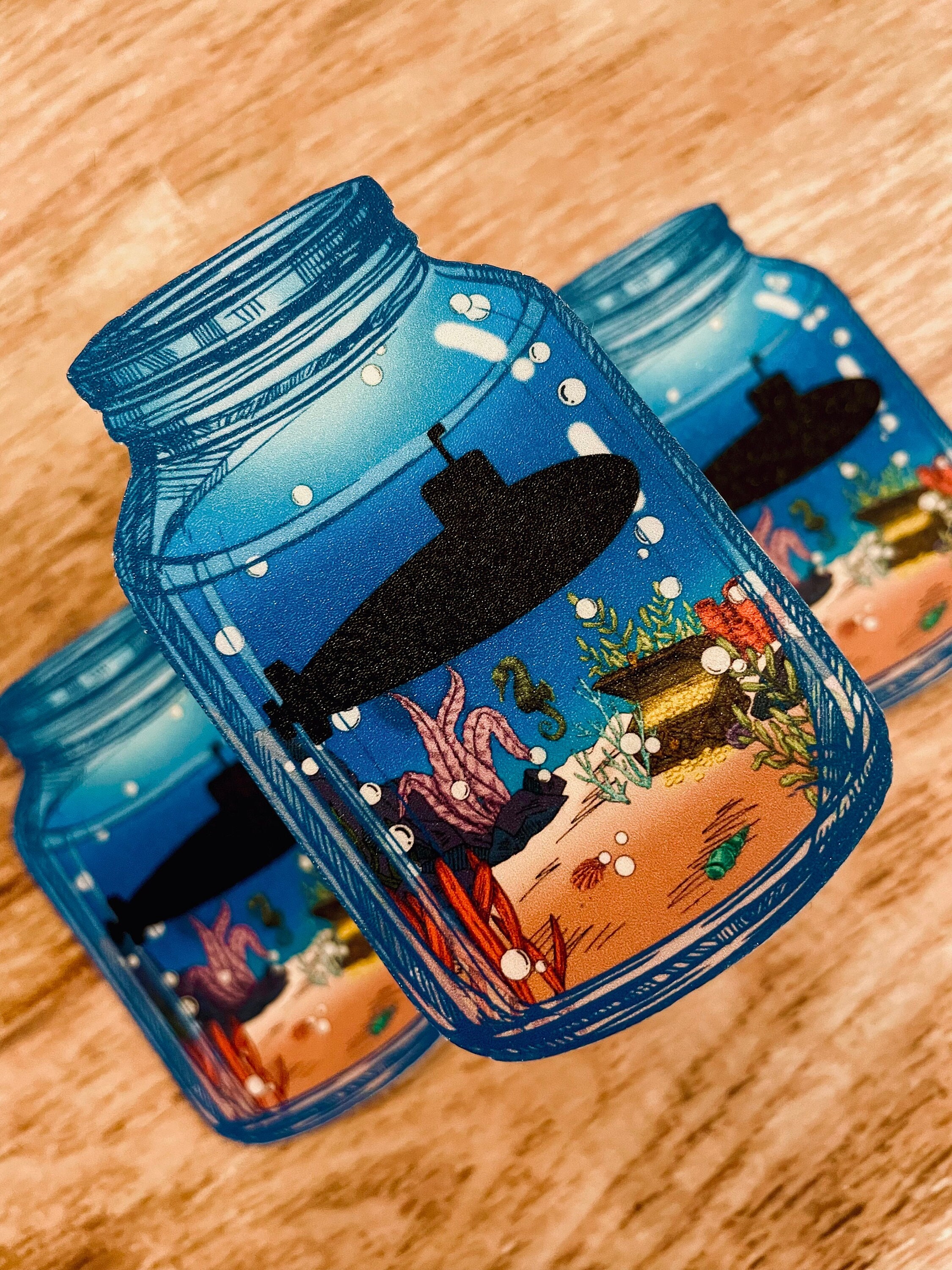 Submarine Mason Jar Sticker Sub Decal Navy Gift Halfway Sub Wife Navy ...