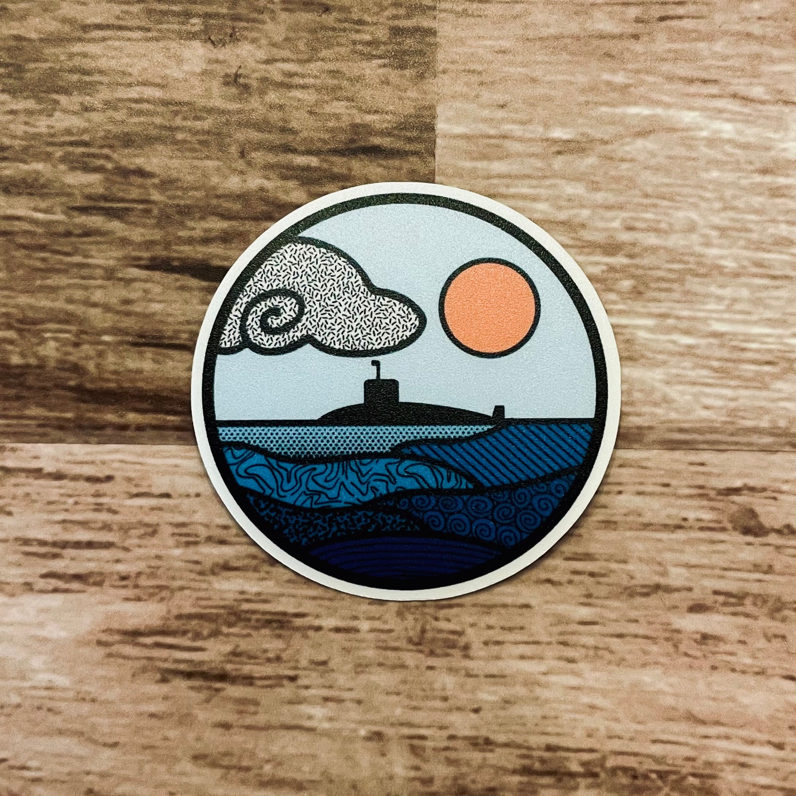 Mosaic Submarine - Submarine - Submarine Sticker - Navy Gift ...