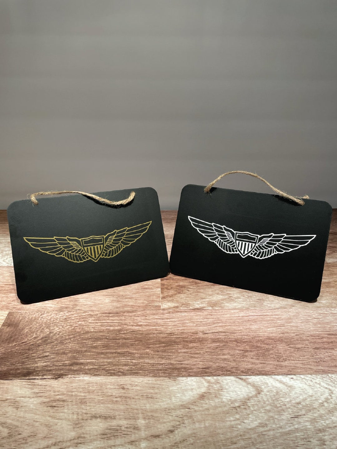 Helicopter Silhouette Hanging Blackboard Sign Decoration AH-64 Apache ...