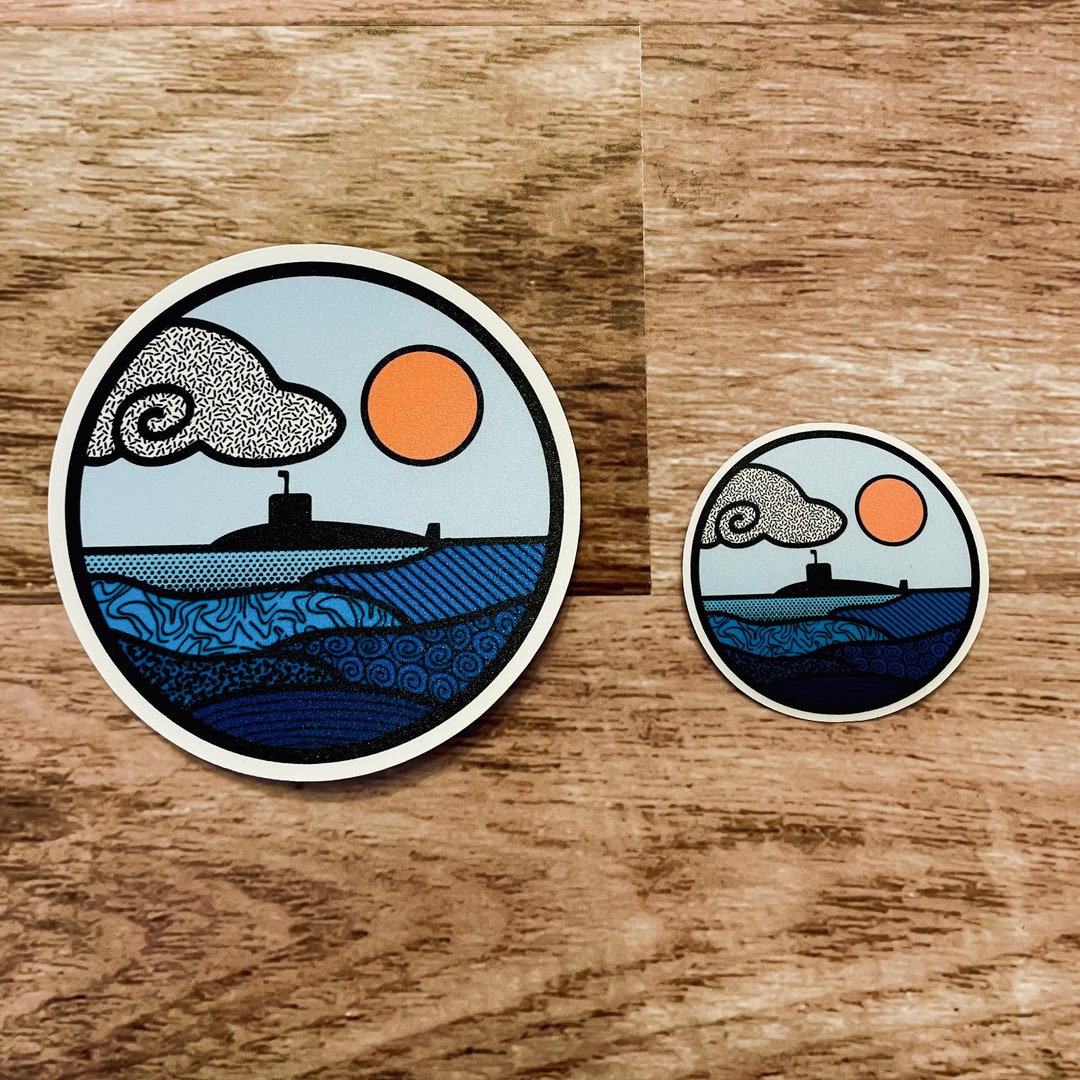 Mosaic Submarine Submarine Submarine Sticker Navy Gift Submarine Gift ...