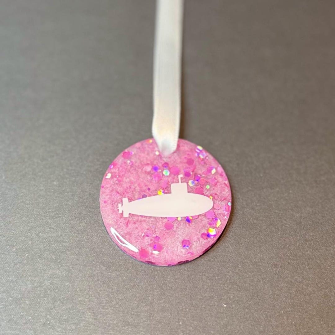 Submarine Resin Ornament Sun Catcher Sub Wife Hostess Navy Housewarming ...