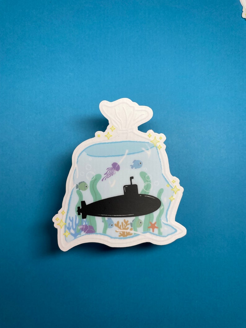 Submarine Goldfish Sticker Decal Military Gift Navy Sub Wife Gift ...