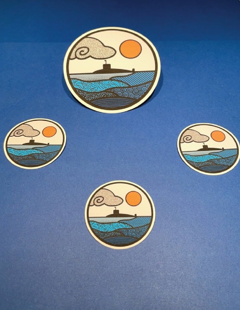 Mosaic Submarine - Submarine - Submarine Sticker - Navy Gift ...