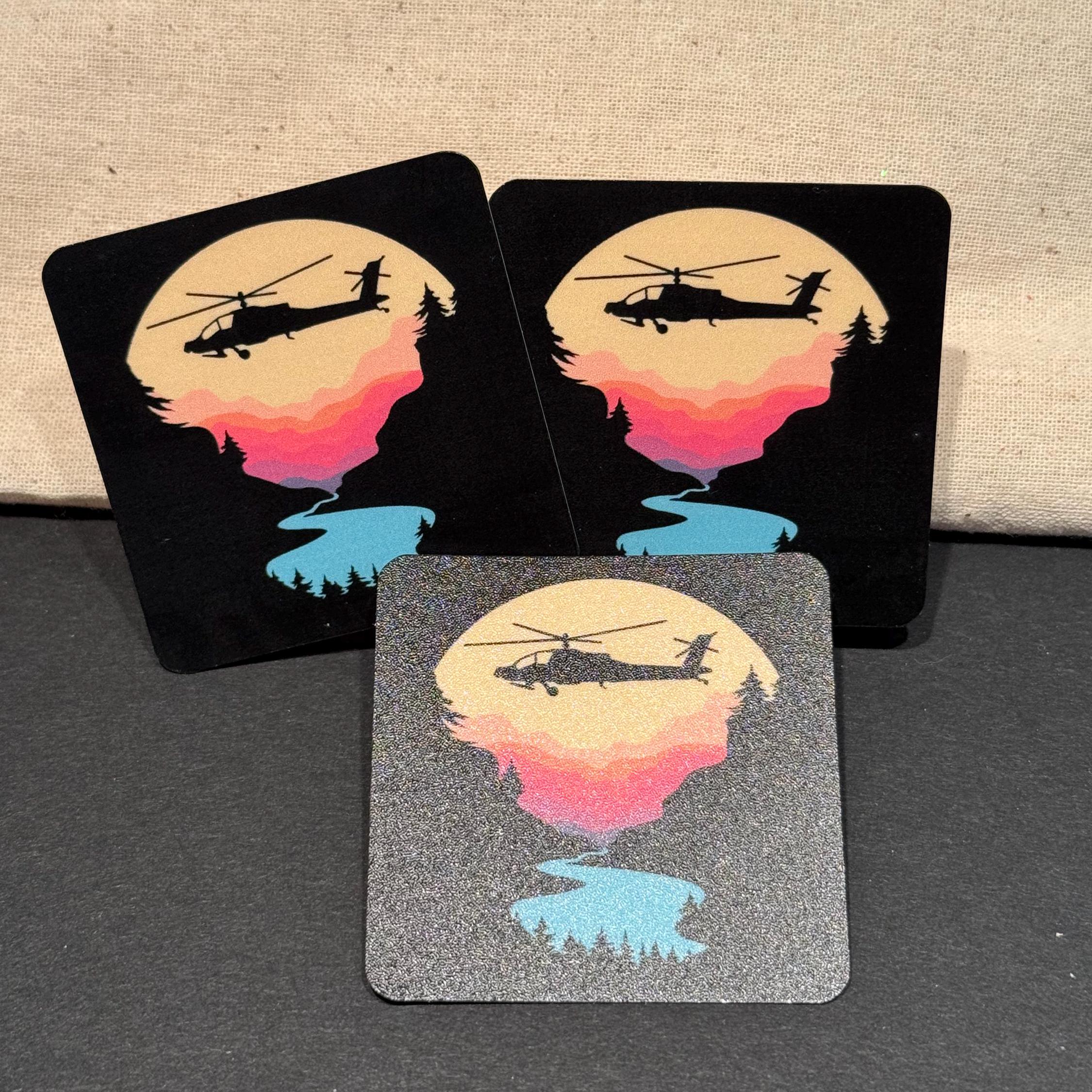 Helicopter Blackout Gradient Sticker, Army Helicopter Sticker, UH-60 ...